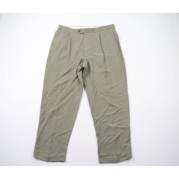 Ralph Lauren | Pants | Vintage 9s Ralph Lauren Mens 36x30 Tencel Weave Pleated Cuffed Dress ...